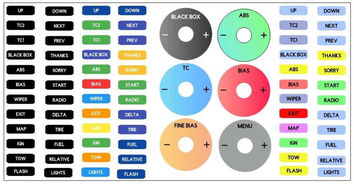 SIM Racing Decals / Sticker Sheet - Etsy