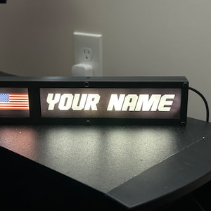 LED Backlight SIM Racing Name Display - Etsy