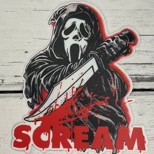 Scary Ghostface Vinyl Stickers: Water-resistant Scream - Etsy