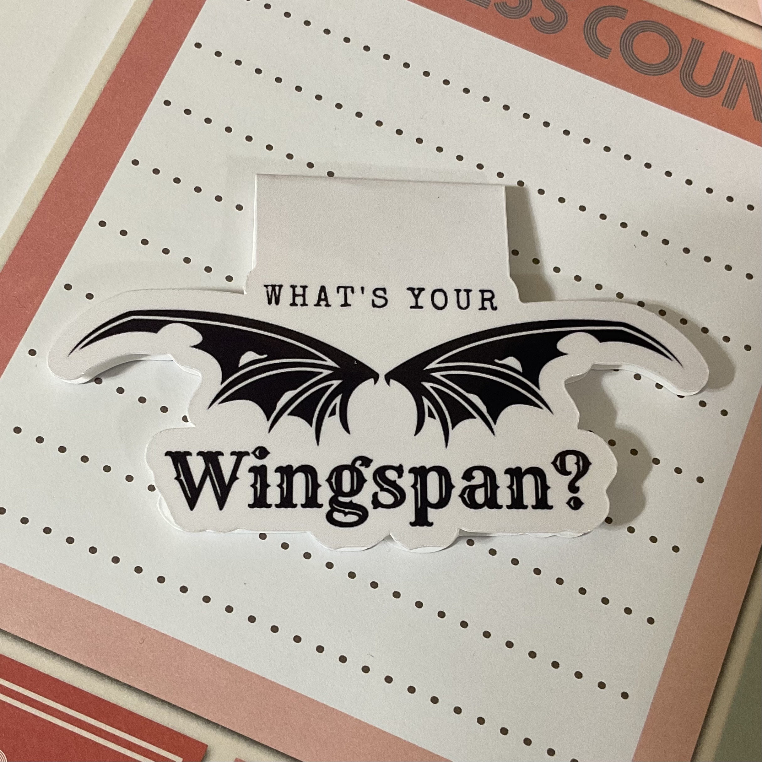 What's Your Wingspan Magnetic Bookmark, Gift for Book Lovers, Book ...