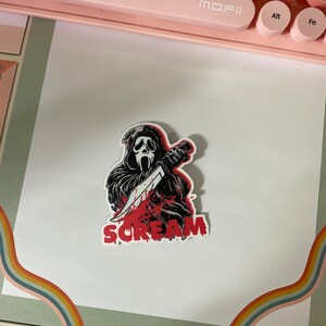 Scary Ghostface Vinyl Stickers: Water-resistant Scream Stickers for ...