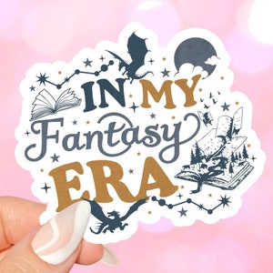 In My Fantasy Era Vinyl Sticker: Dragon Book Lover Decal - Etsy