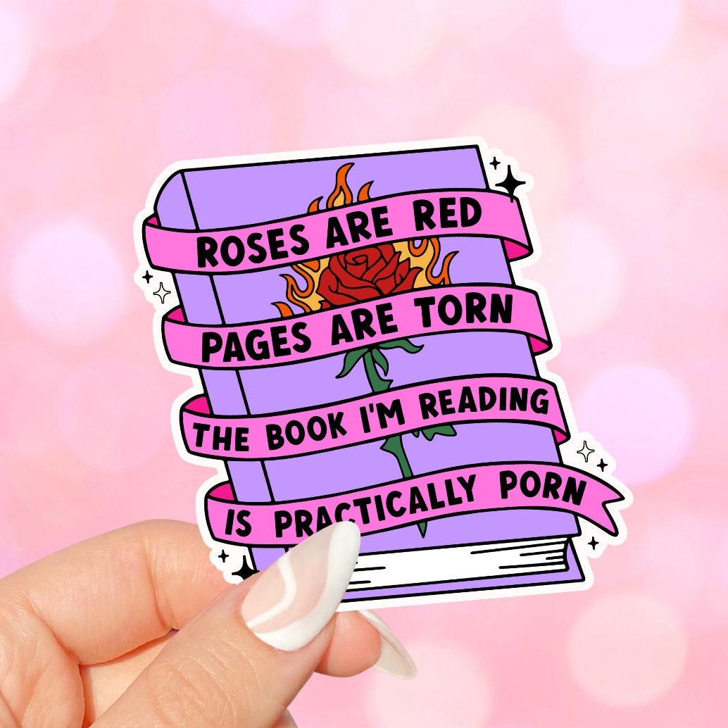 Roses Are Red Poetry Sticker for Kindles, E-readers, Bookish Gifts ...