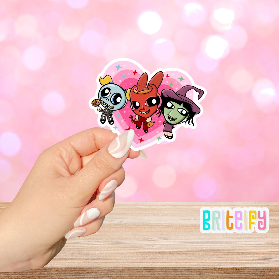 Masked Puffy Girls Sticker for Kindles, E-readers, Bookish Gifts, Book ...