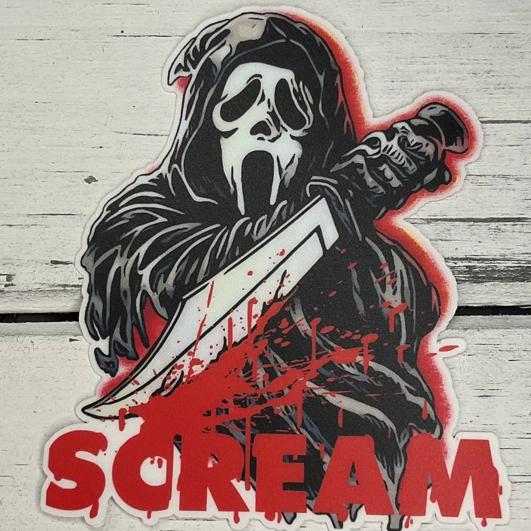 Scary Ghostface Vinyl Stickers: Water-resistant Scream - Etsy