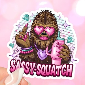 Sassy Sasquatch Sticker for Kindles, E-readers, Bookish Gifts, Book ...