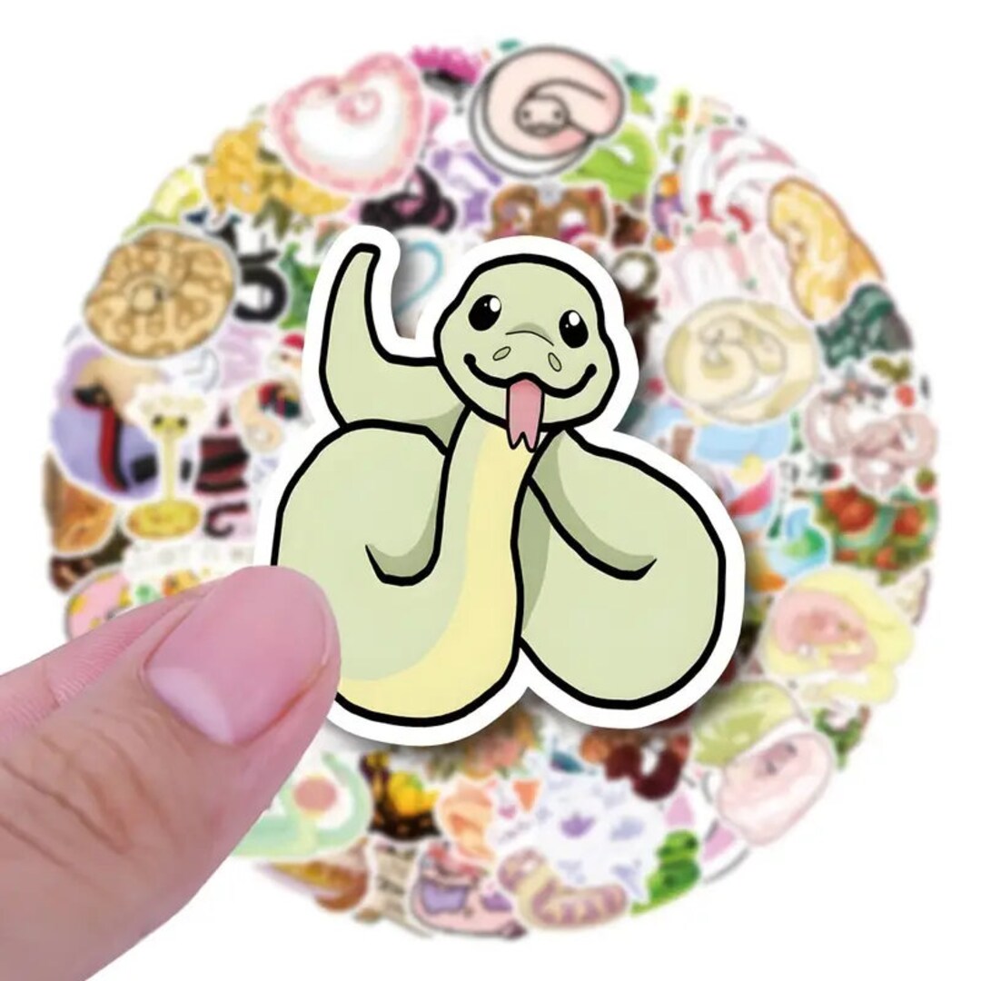 5-25pc Cute Kawaii Snake Sticker Pack Fun and Playful - Etsy