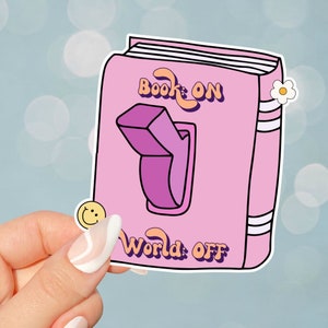 Book On, World off Switch Sticker for Kindles, E-readers, Bookish Gifts ...