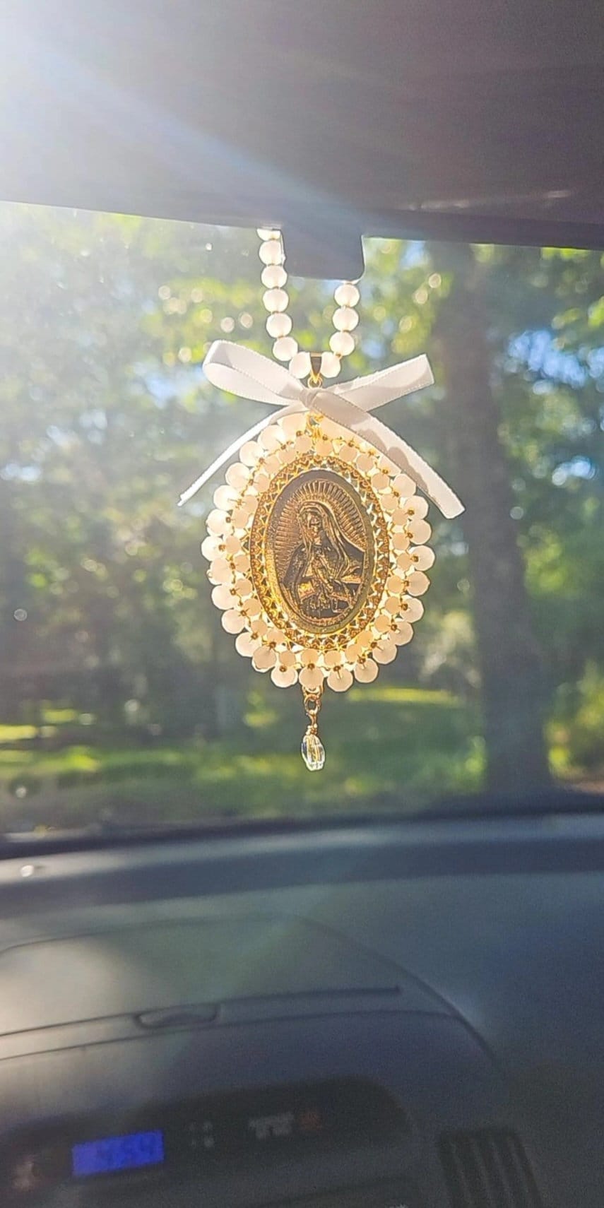 Virgin Mary Car Charm,car Decoration, Car Accessories, Rearview Mirror ...