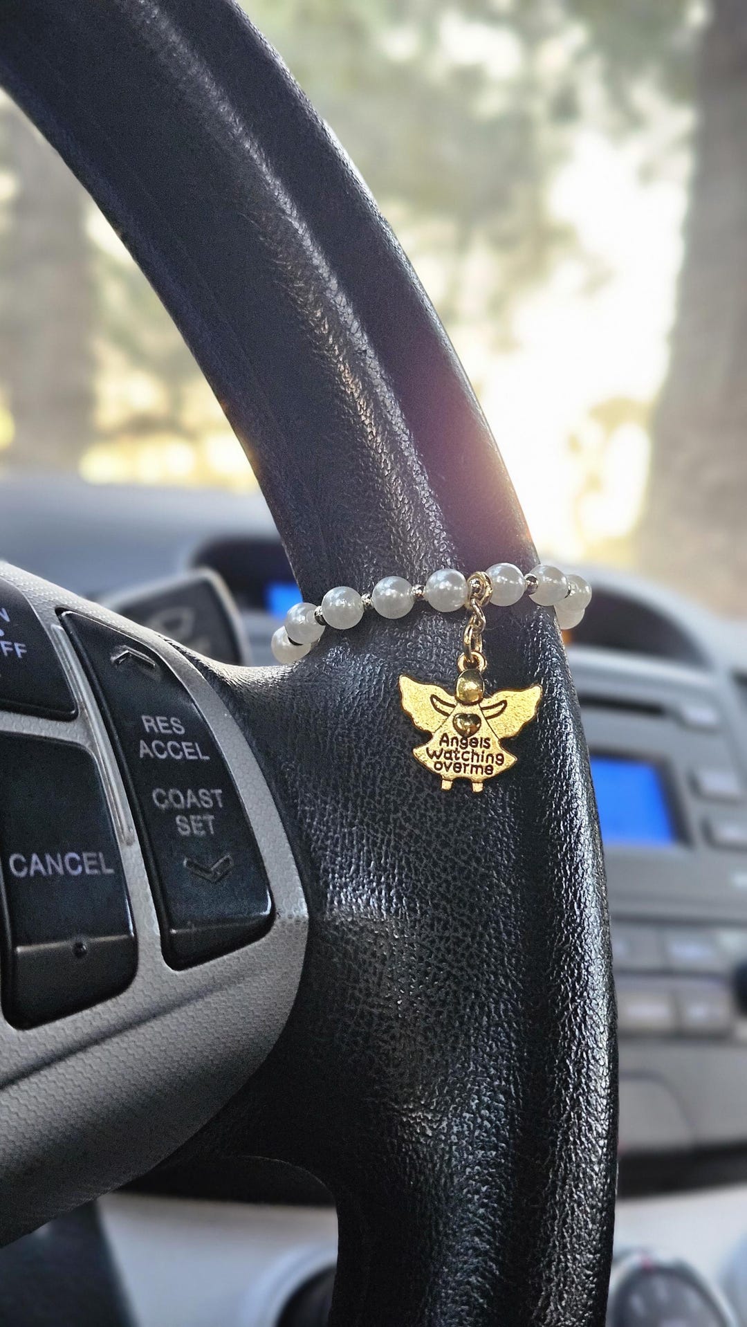 Angels Watching Over Me Steering Wheel or Gear Shift Rosary: Guardian ...