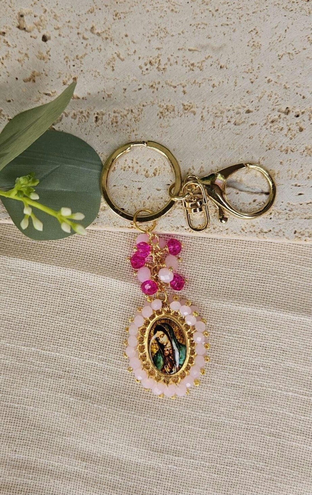 Virgin Mary Keychain-virgencita Keychain-religious Keychain-our Lady ...