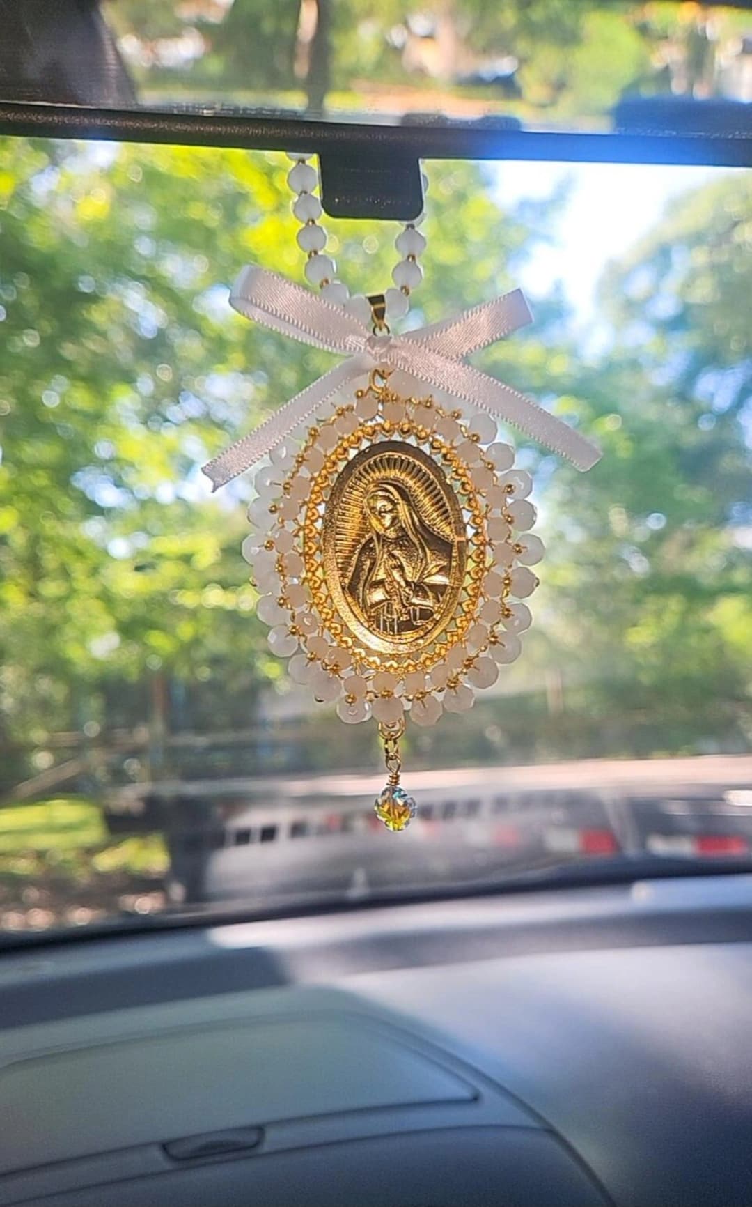 Virgin Mary Car Charm,car Decoration, Car Accessories, Rearview Mirror ...
