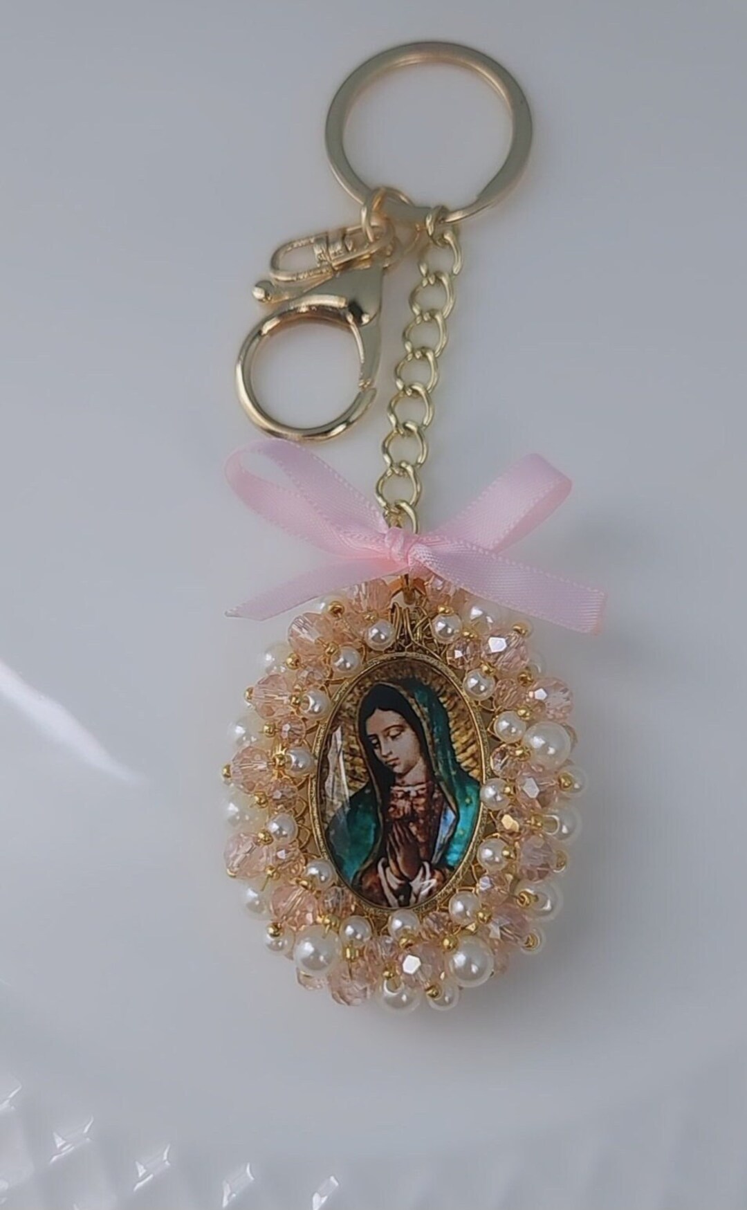 Virgin Mary Keychain,our Lady of Guadalupe,handmade Keychain,virgin ...