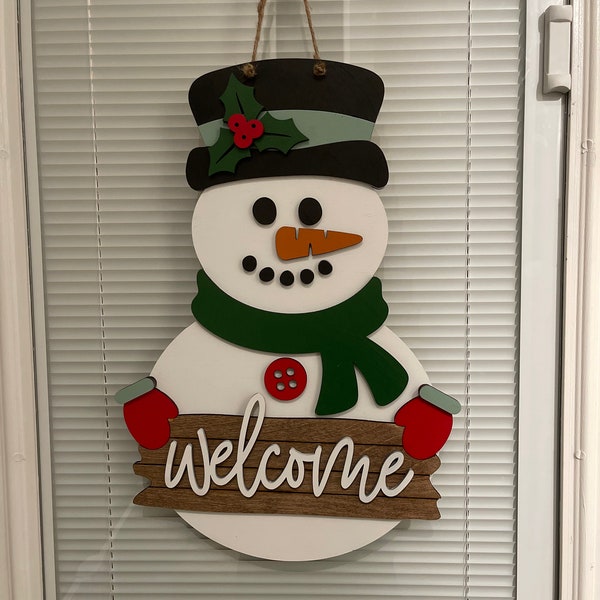 Wooden Snowman - Etsy