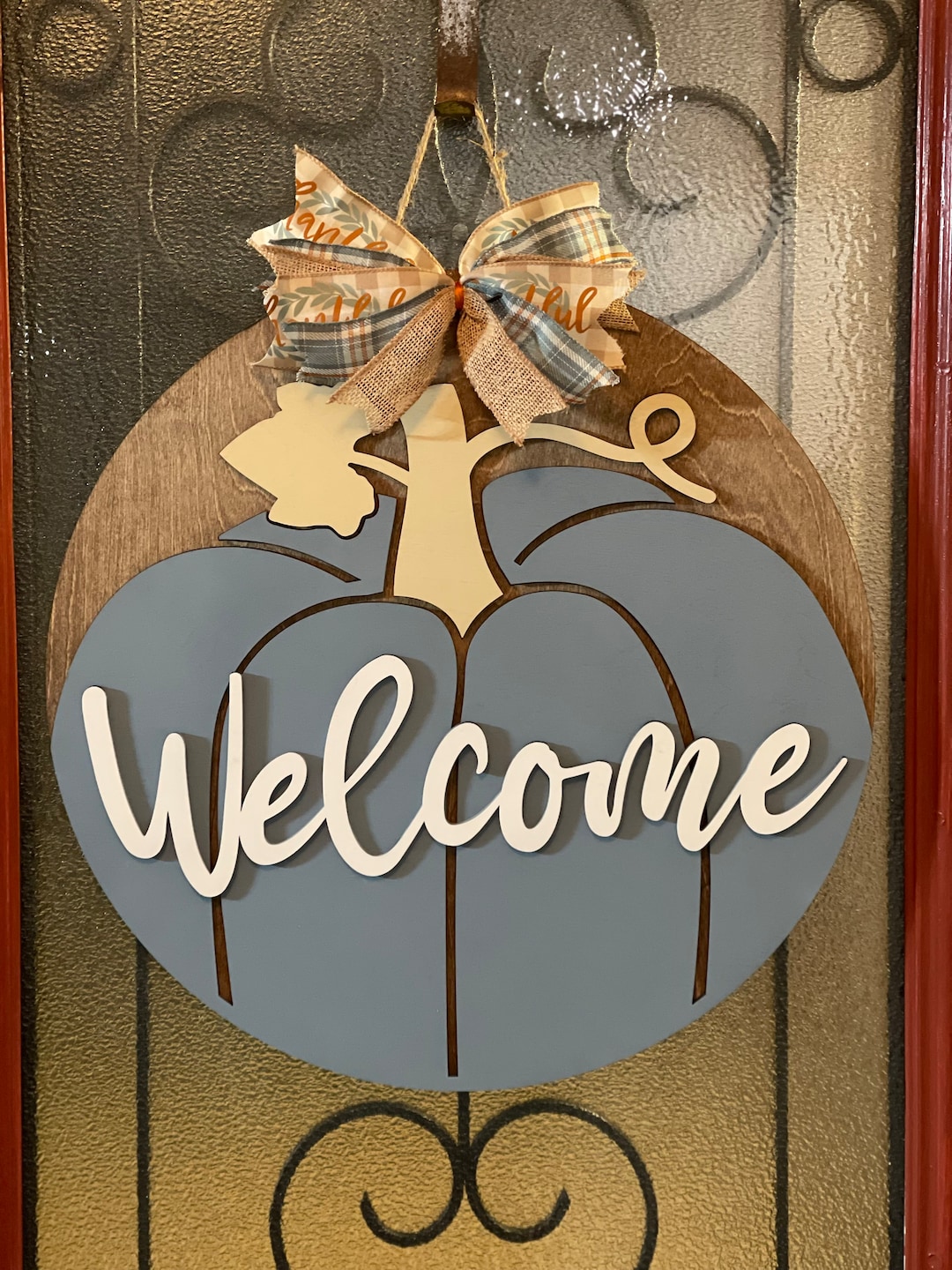 Pumpkin Door Sign | Fall Pumpkin Sign | Farmhouse Fall Door Hanger - Etsy