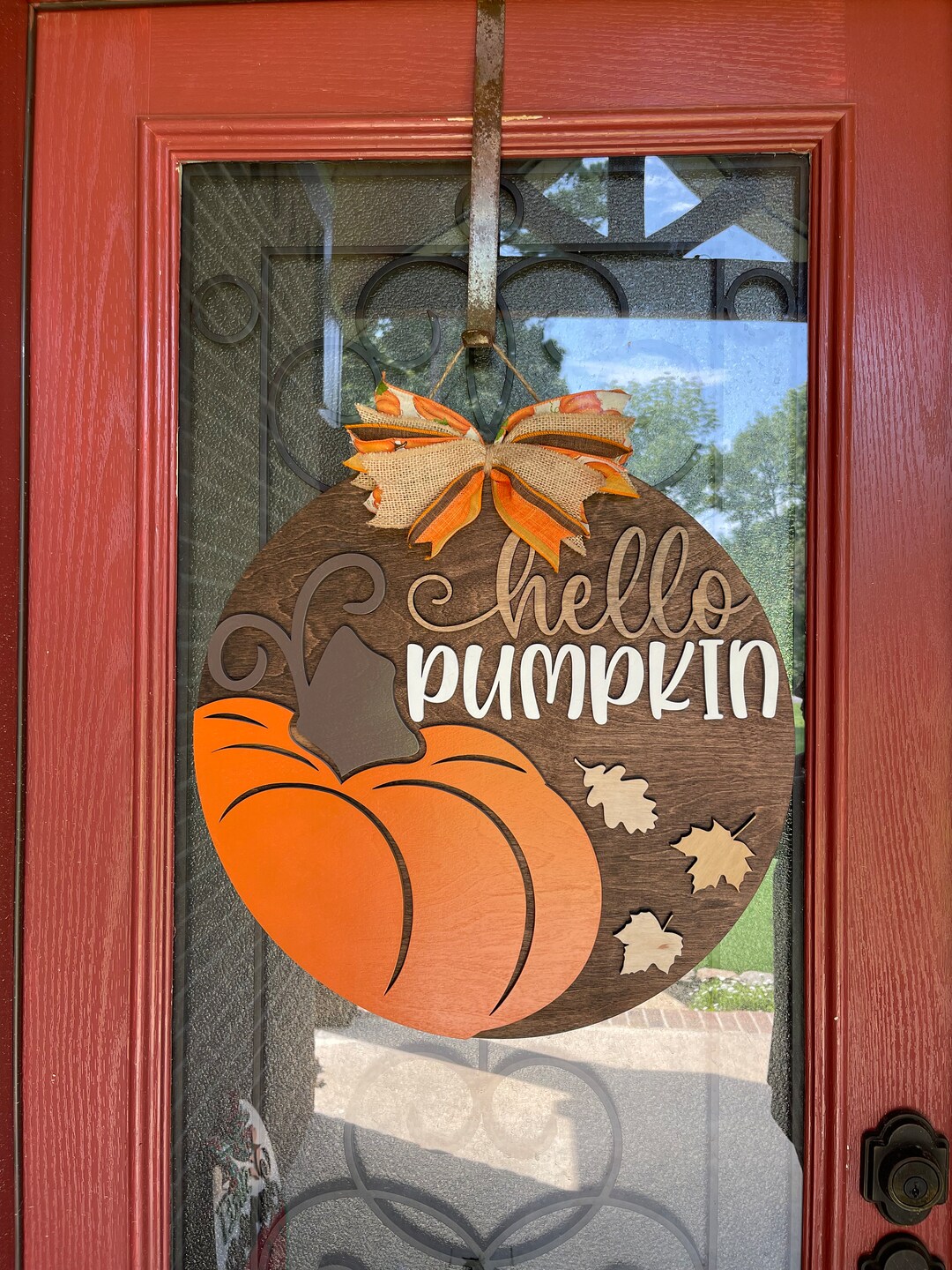 Fall Front Door Sign | Hello Pumpkin | Hello Fall | Pumpkin Front Door ...