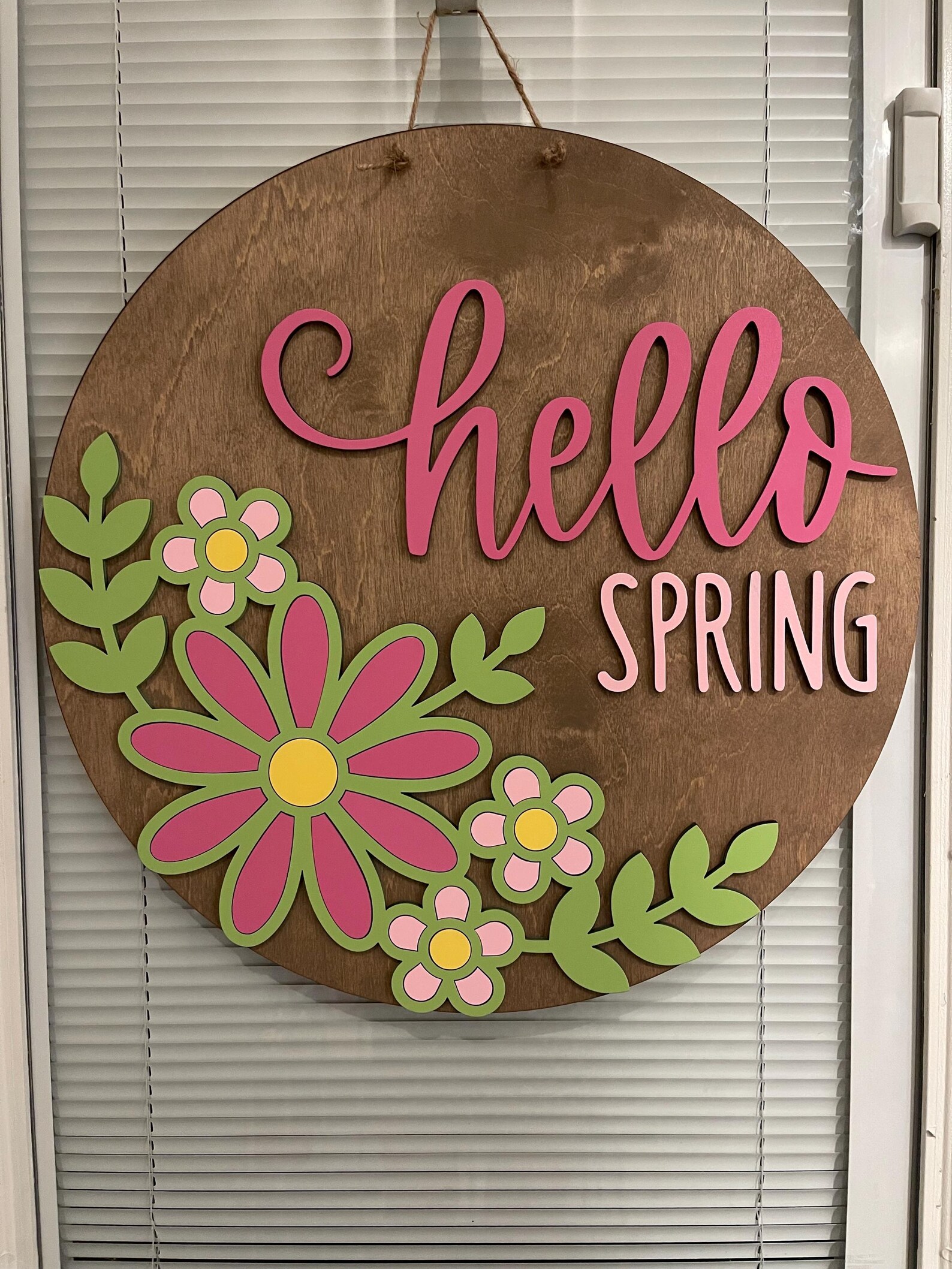 Hello Spring Door Sign | Spring Wreath | Spring Flower Door Sign - Etsy