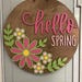 Hello Spring Door Sign | Spring Wreath | Spring Flower Door Sign - Etsy