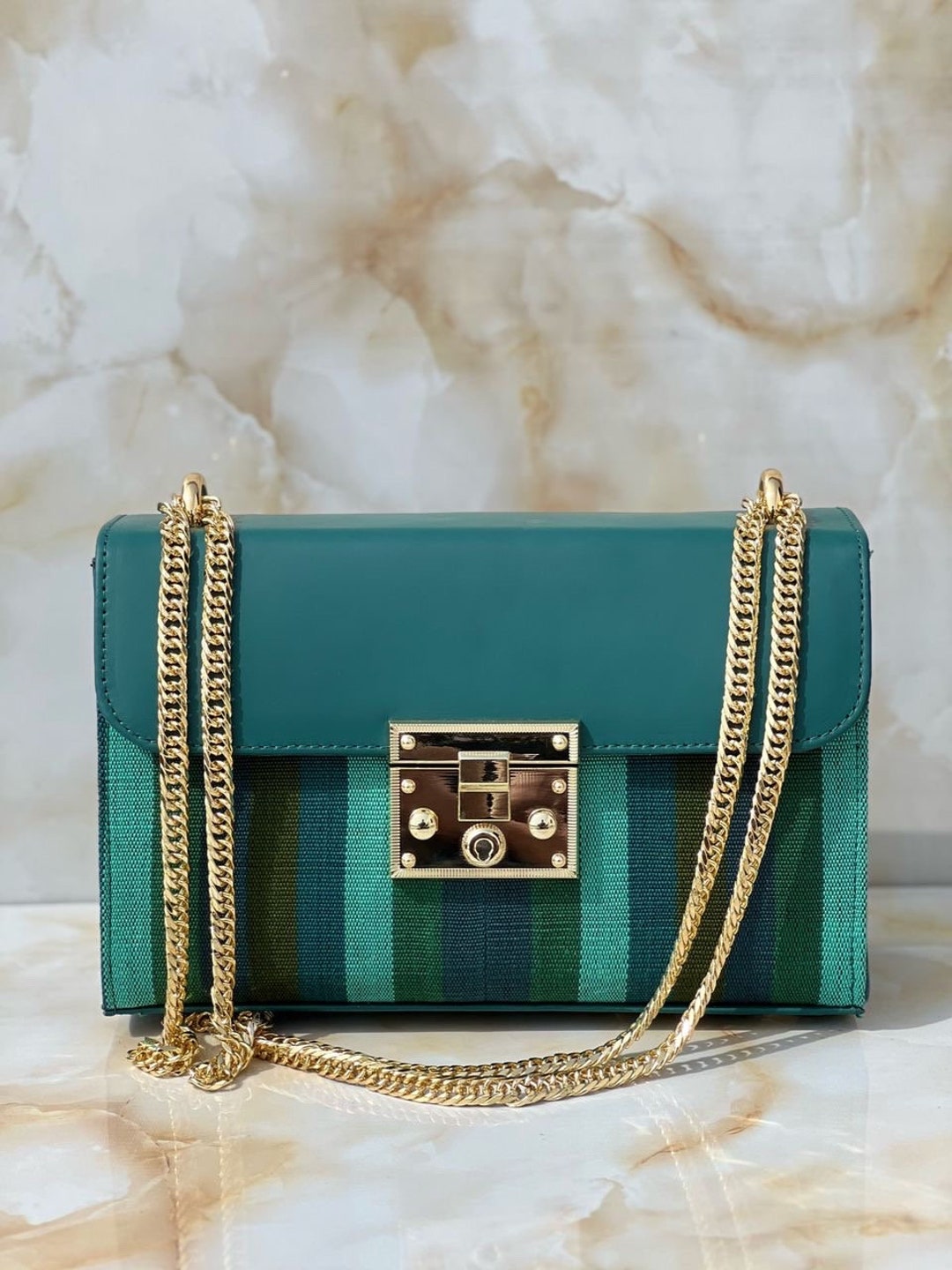 Julia Leather Aso-oke Bag - Etsy