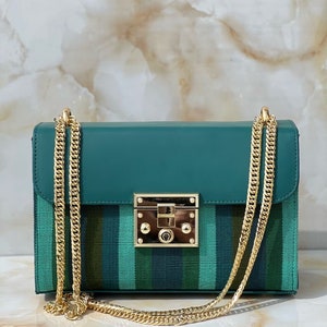Julia Leather Aso-oke Bag - Etsy