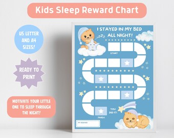 Sleep Chart, Sleep Tracker , Toddler Reward Chart, Routine Chart for ...