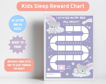 Printable Bedtime Reward Chart Pink - Etsy