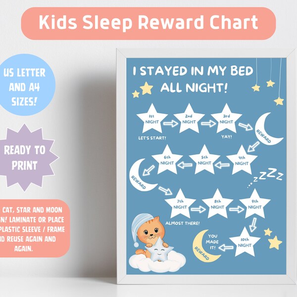 Preschool Bedtime Chart - Etsy