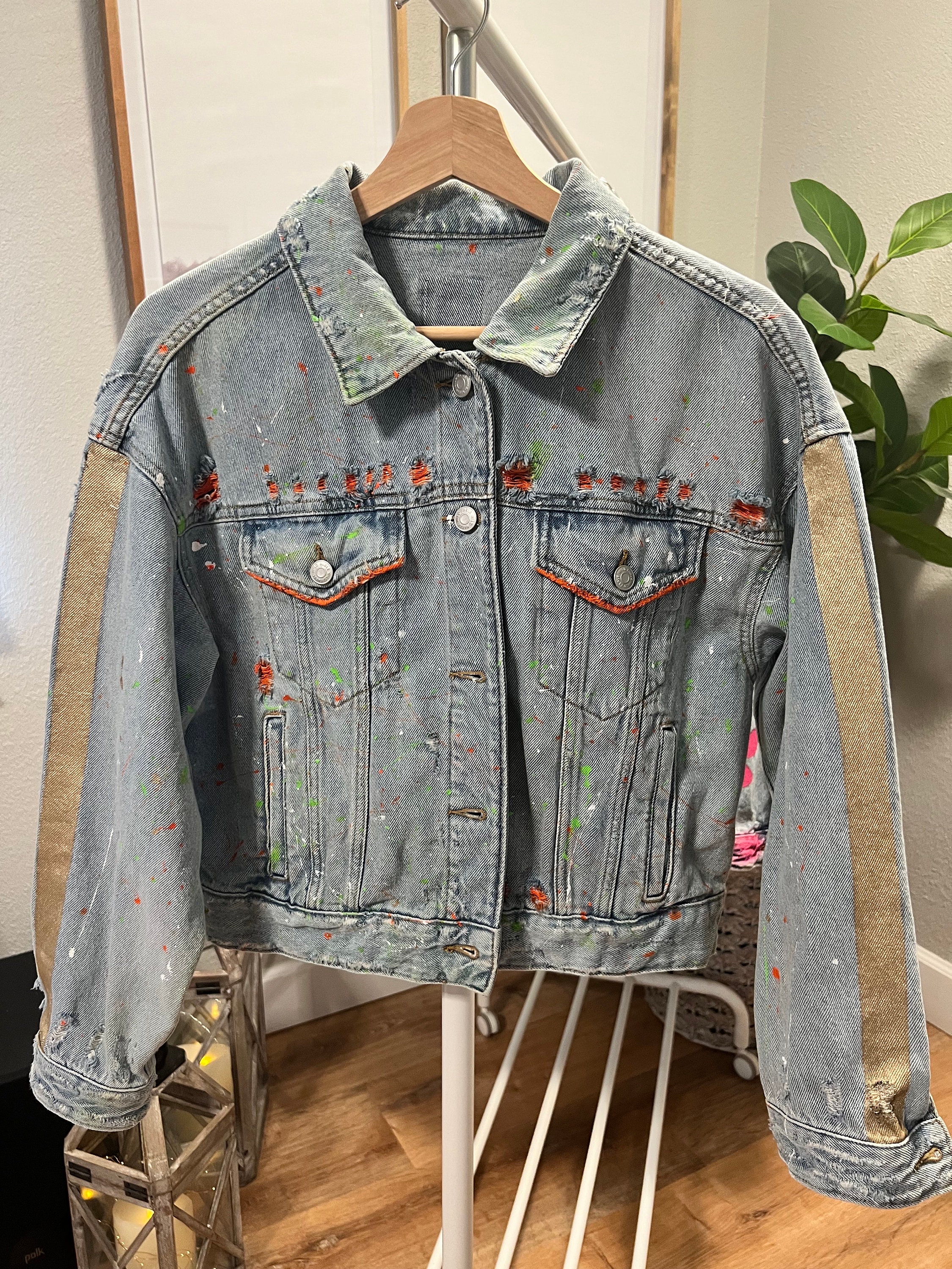 For the Love of Gsp’s, Women’s Hand Painted Denim Jacket, German Shorthaired Pointer Gifts, GSP ...