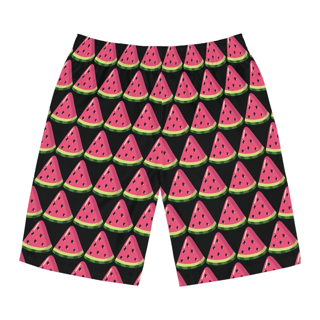 Men's Fun Watermelon Board Shorts, Swim Trunks, Beachwear, Summer ...