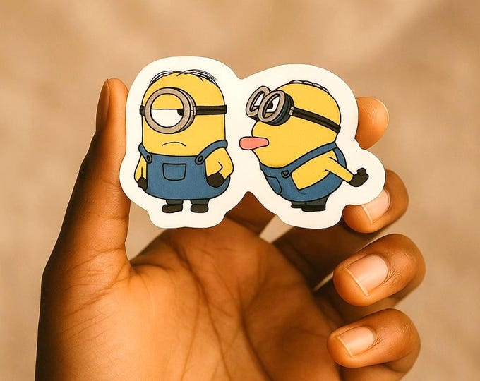 Funny Minions Sticker | Minions DIY | Cute and Funny Sticker for Laptop ...