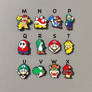Super Mario Shoe Charms /luigi and Princess Peach Shoe Charms / Shoe ...