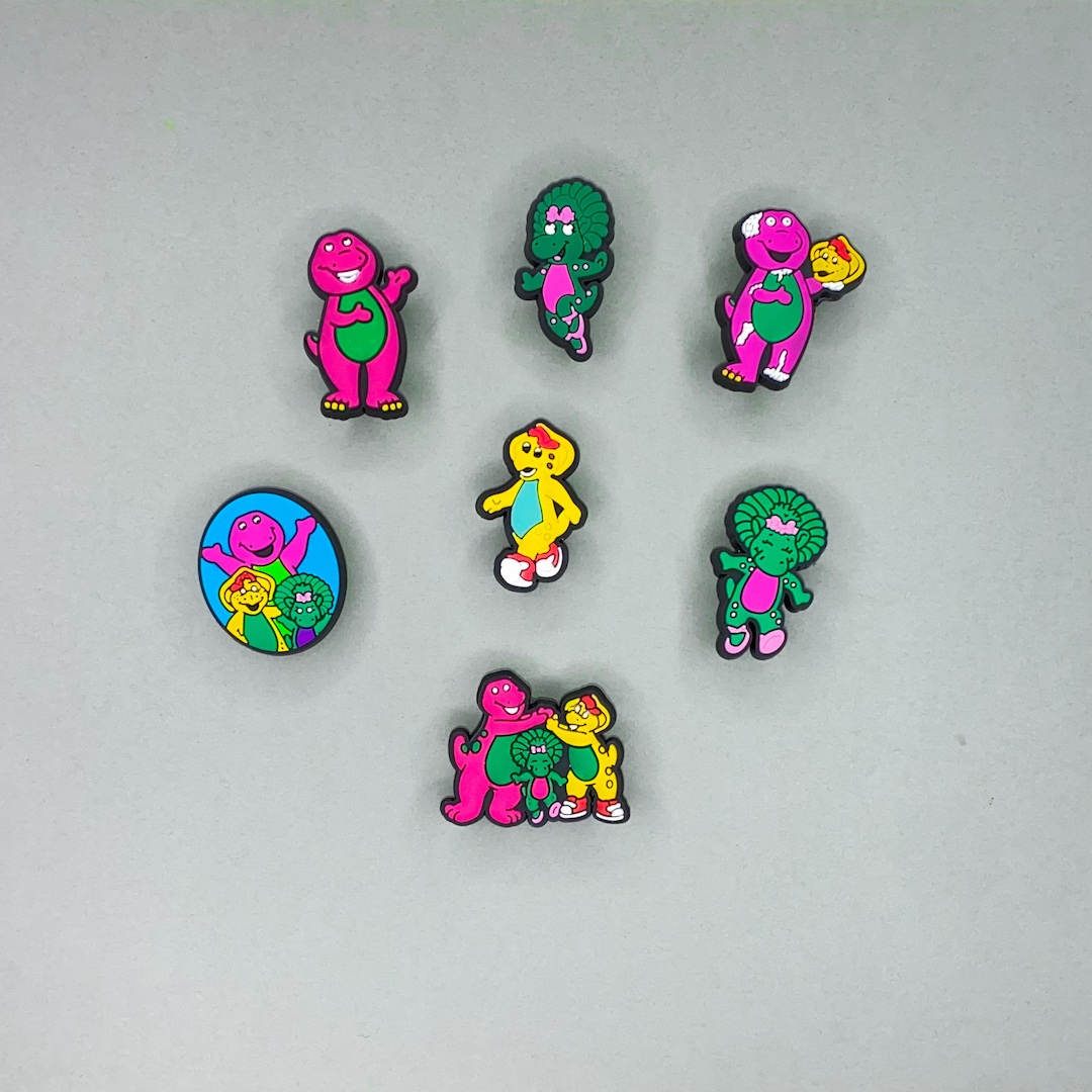 Barney and Friends Shoe Charms / Dinosaur Shoe Accessories / Cute Shoe ...