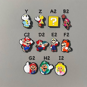 Super Mario Shoe Charms /luigi and Princess Peach Shoe Charms / Shoe ...