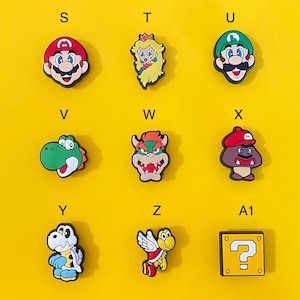 Super Mario Shoe Charms /luigi and Princess Peach Shoe Charms / Shoe ...