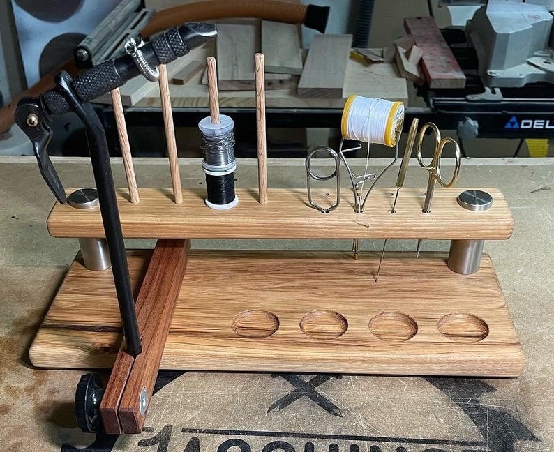 Hand Made in America Small Hardwood Fly Tying Station - Etsy