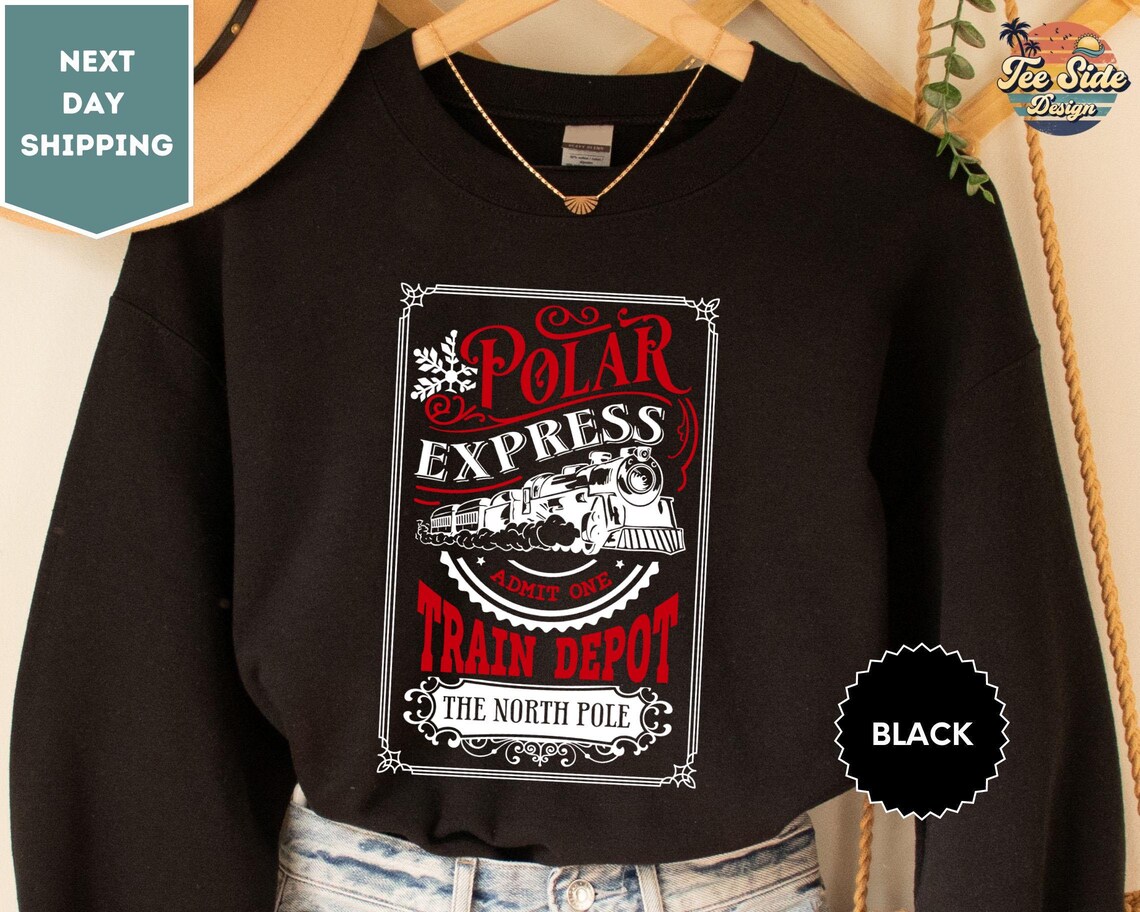 Polar Express Christmas Sweat, Polar Express Ticket Sweat, Train Depot ...