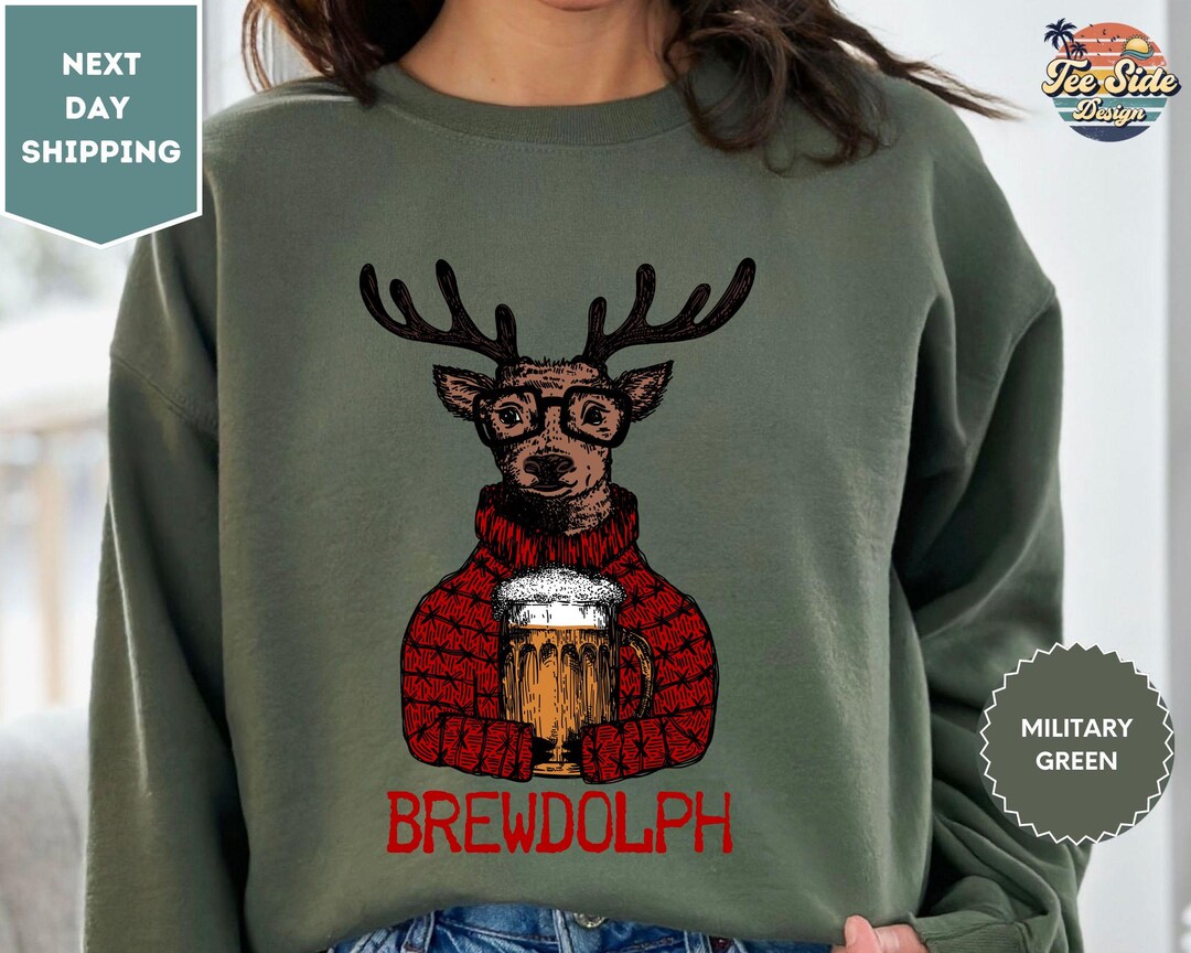 Christmas Sweatshirt, Christmas Coffee Sweat, Reindeer Sweatshirt ...