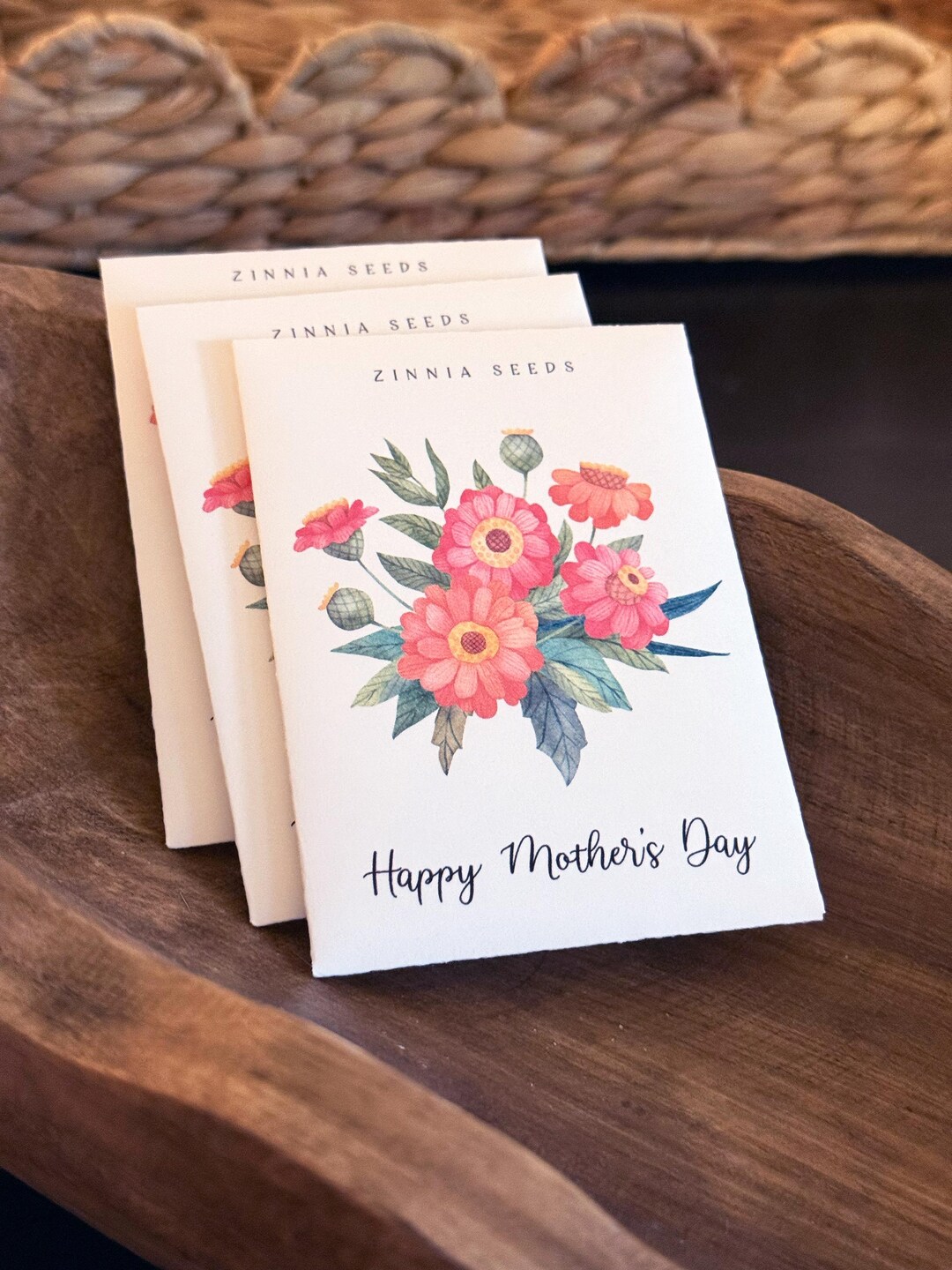 Mother's Day Zinnia Seed Packets: Custom Favor, Sealed With Seeds - Etsy