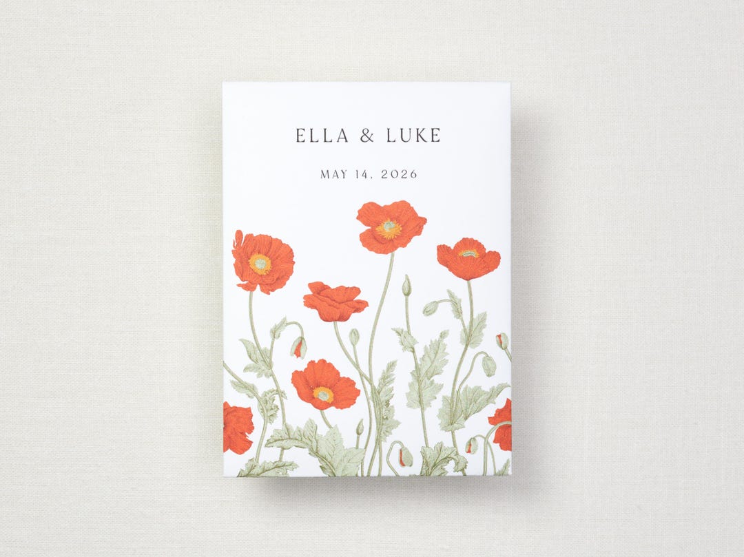 Poppy Seeds. Poppy Custom Seed Packets, Floral Wedding Favors ...