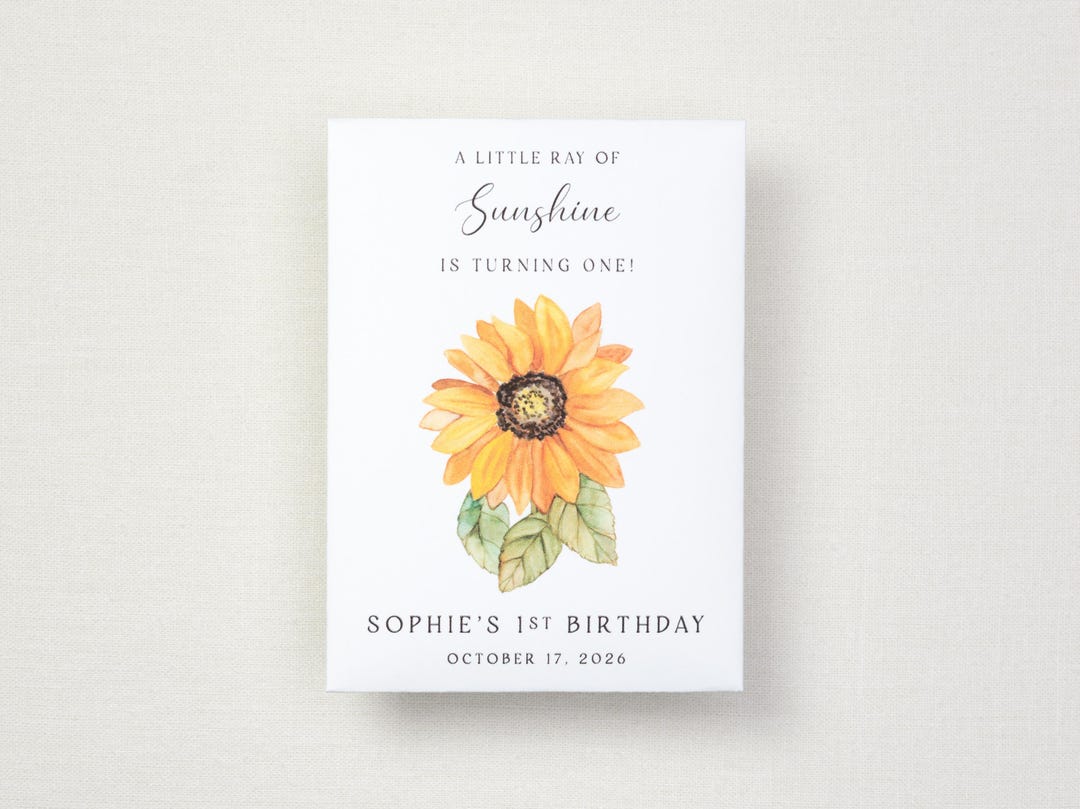 Personalized Sunflower Seed Packet Favors: Birthday Celebration - Etsy