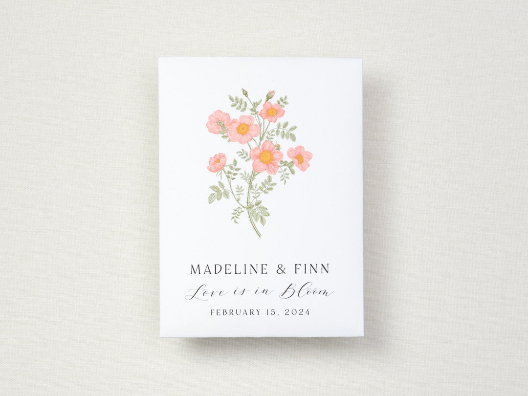 Vintage Pink Floral Seed Favor Custom Seed Packet Favor With Seeds ...