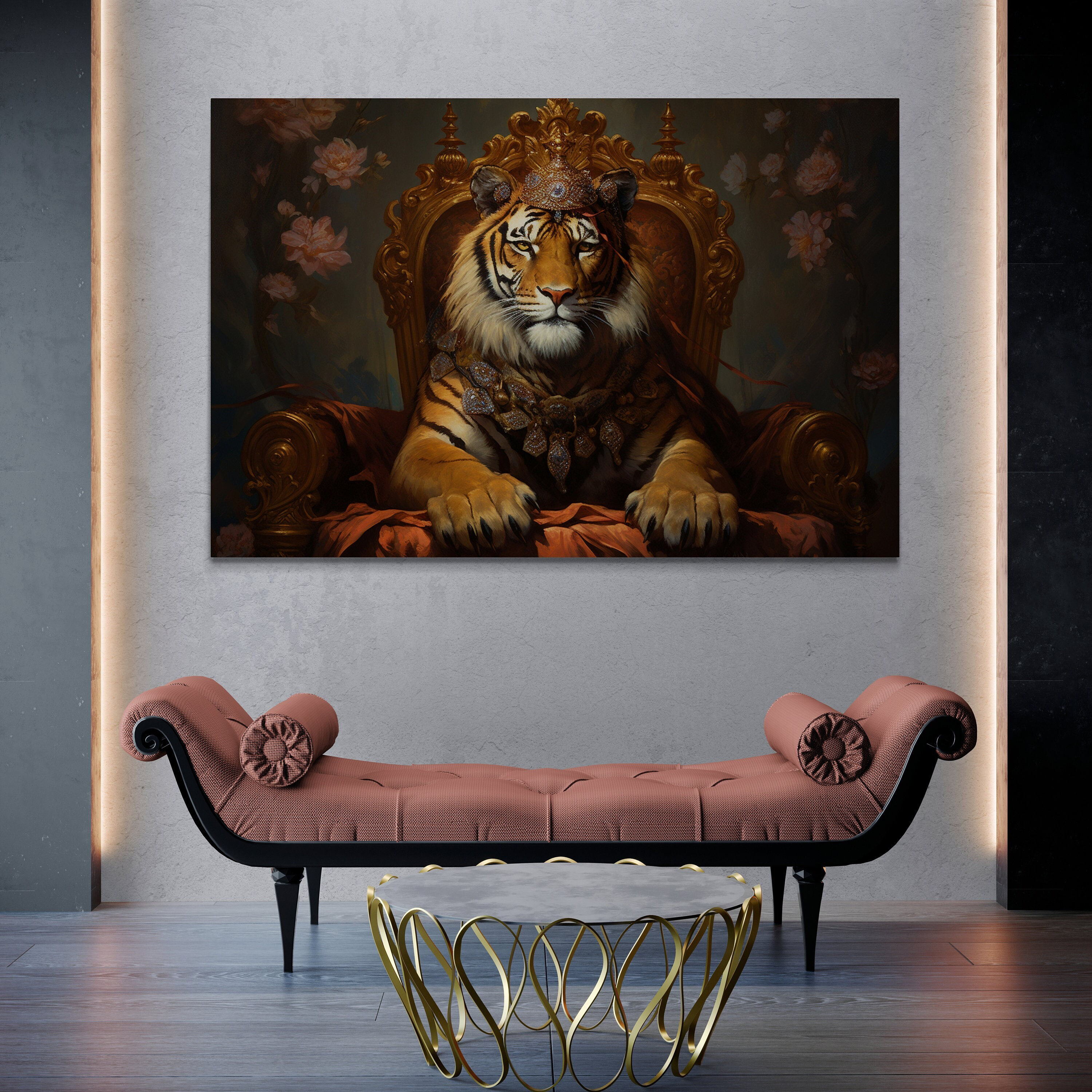 Tiger King Wall Art High Quality Digital Download: Crowned Tiger on ...