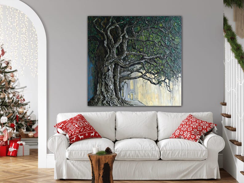 Majestic Old Tree Digital Art - Instant Download | Large Canvas Prints ...