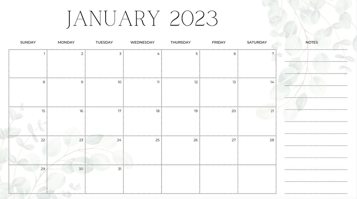2023 Simpleaussie Eucalyptus Calendar - Etsy