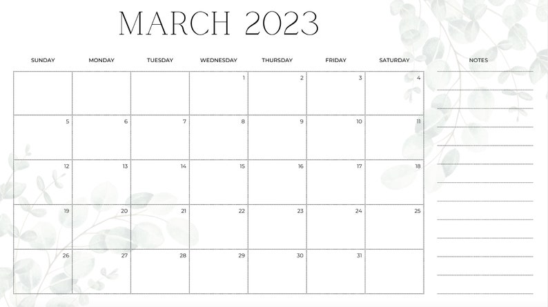 2023 Simpleaussie Eucalyptus Calendar - Etsy