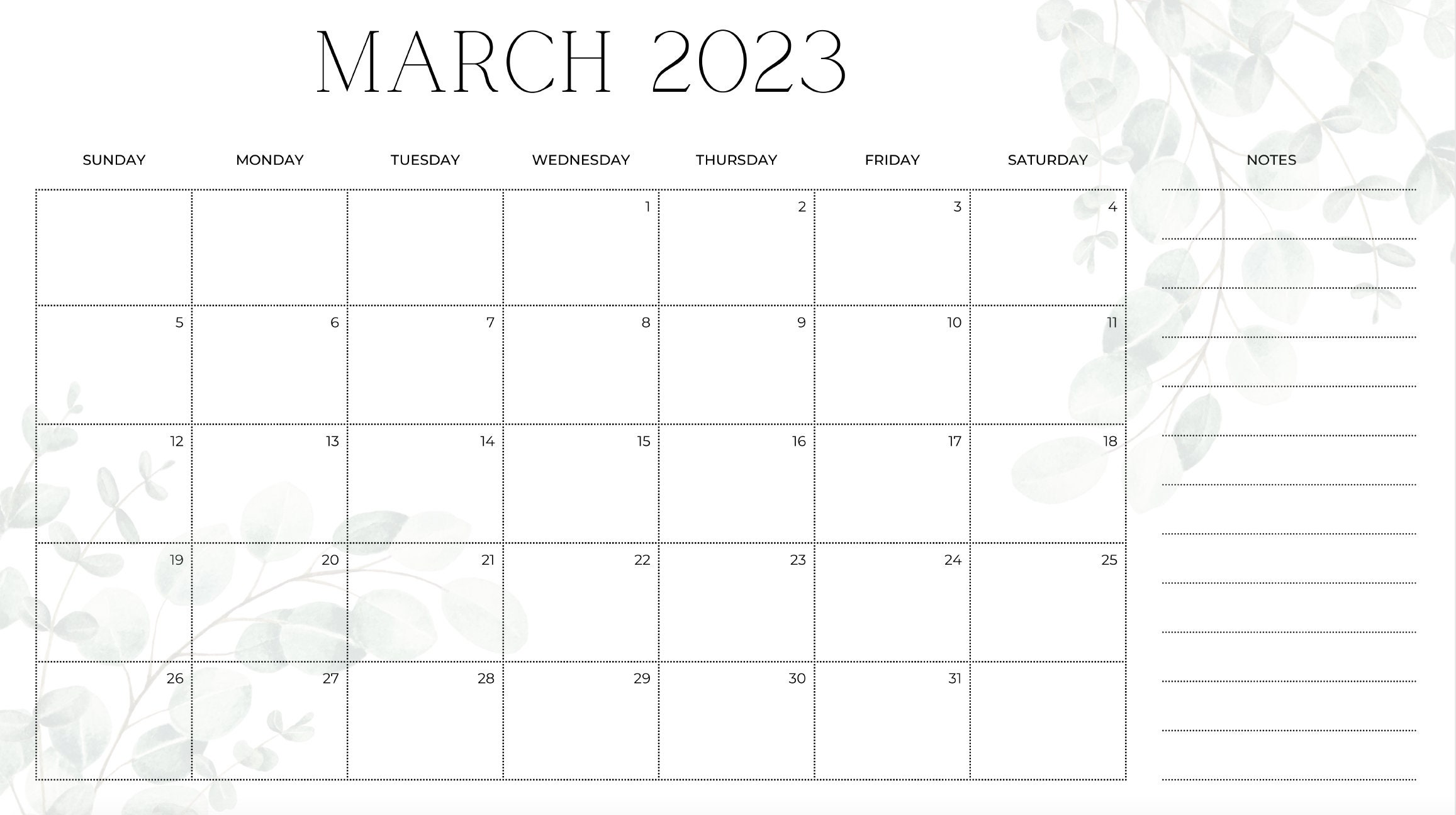 2023 Simpleaussie Eucalyptus Calendar - Etsy