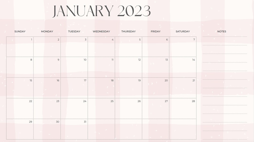 2023 Gingham Calendar - Etsy Australia