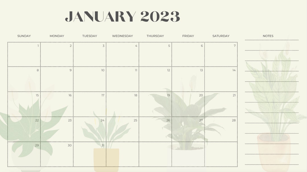 2023 Indoor Plant Calendar - Etsy