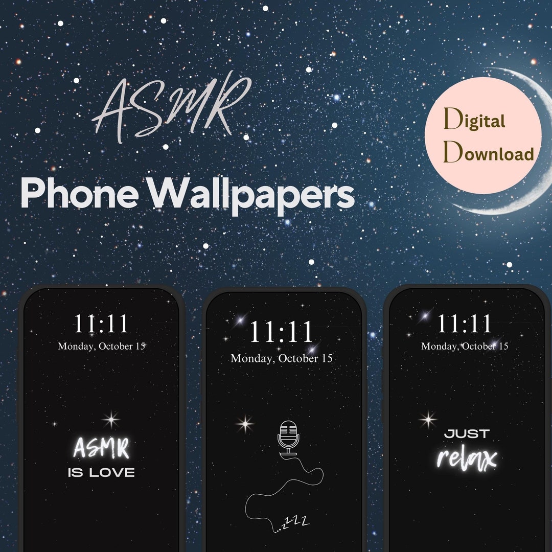 ASMR Phone Wallpapers, Set of 3 Iphone/android Wallpapers, ASMR Stary ...