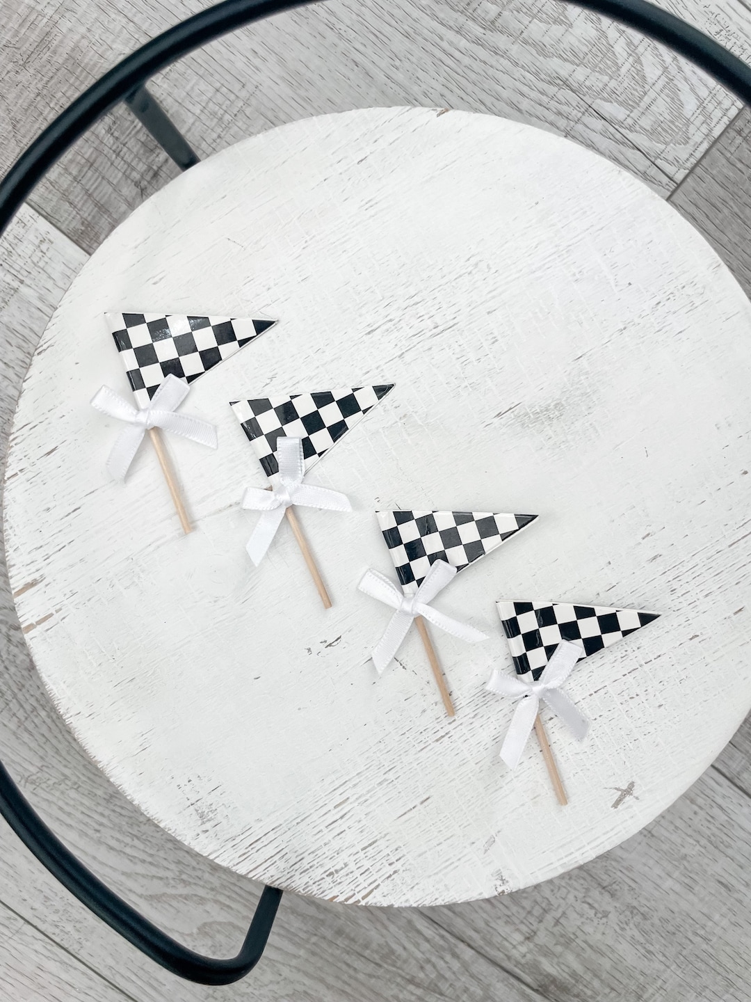 Racecar Cupcake Toppers, Race Car Birthday Party Decor, Racing Flag ...